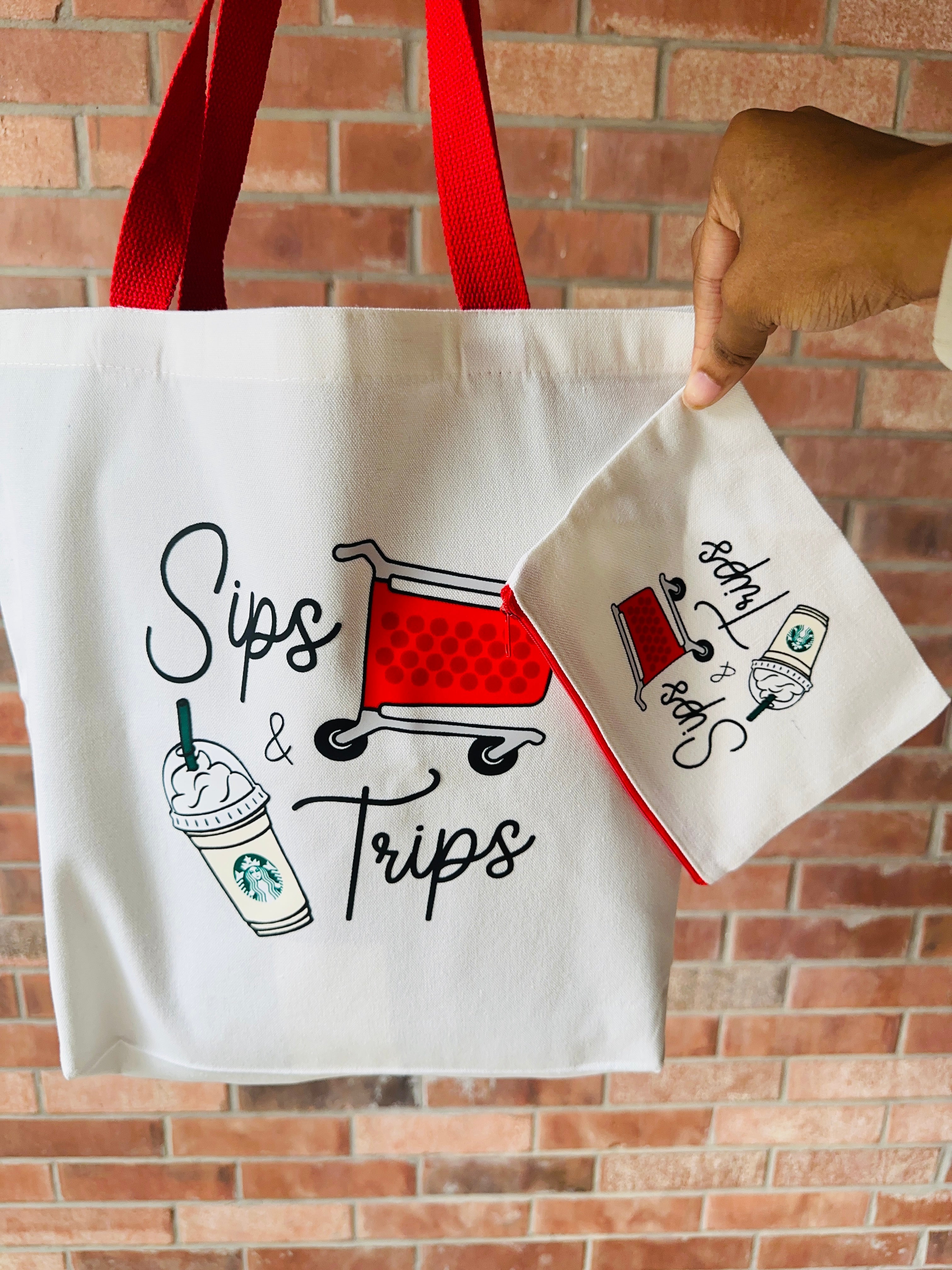 Sips/Trips 2 Tote+Mini – Verity Rose Creations